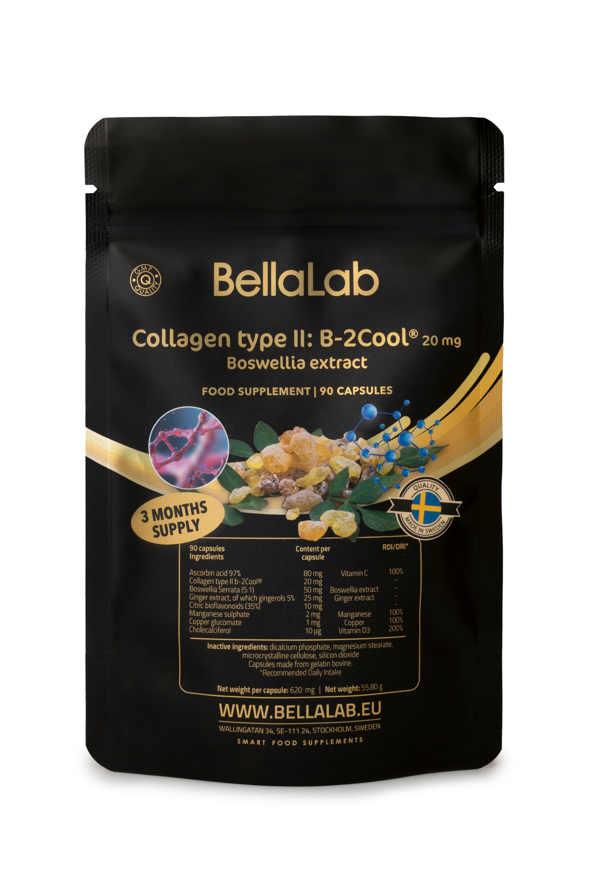 Kolagén typ II + extrakt z kadidlovníka – Bellalab SK